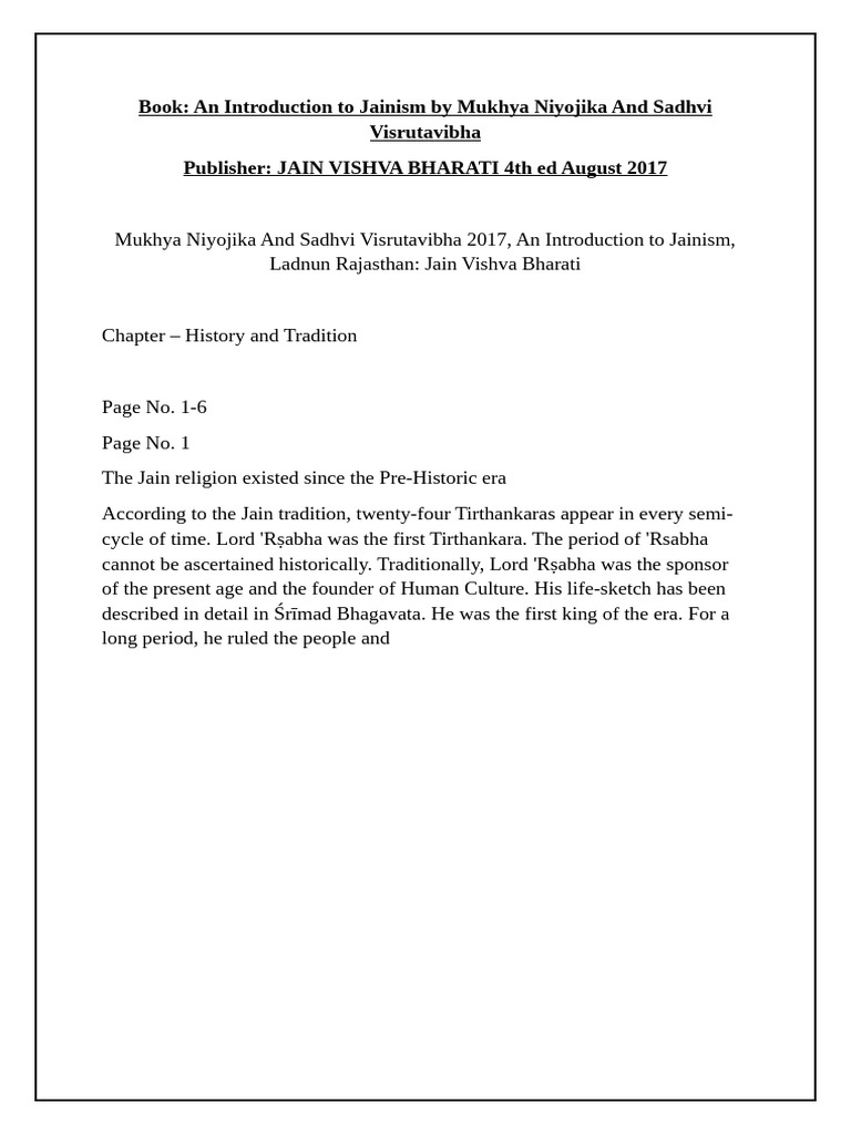 Overview of Jainism and Tirthankaras | PDF | Indian Religions | Eastern ...
