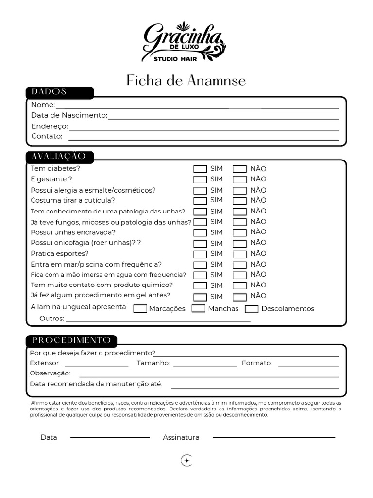 Ficha de Anamnse | PDF