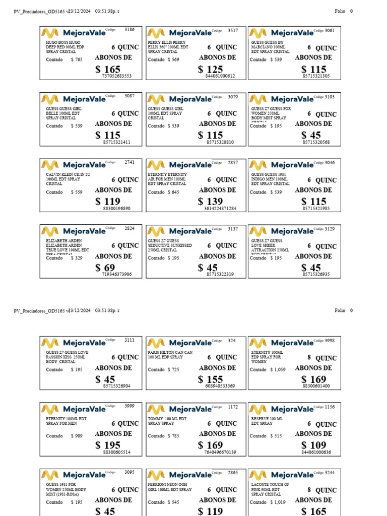 Etiquetas Perfumes 1 | PDF