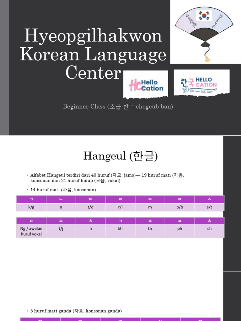 Modul Hangeul (초급) | PDF