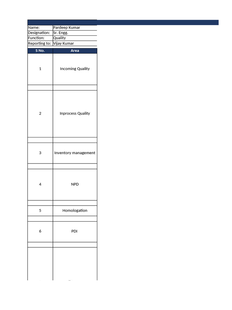 Goal Sheet - Pardeep Kumar | PDF | Audit | Business