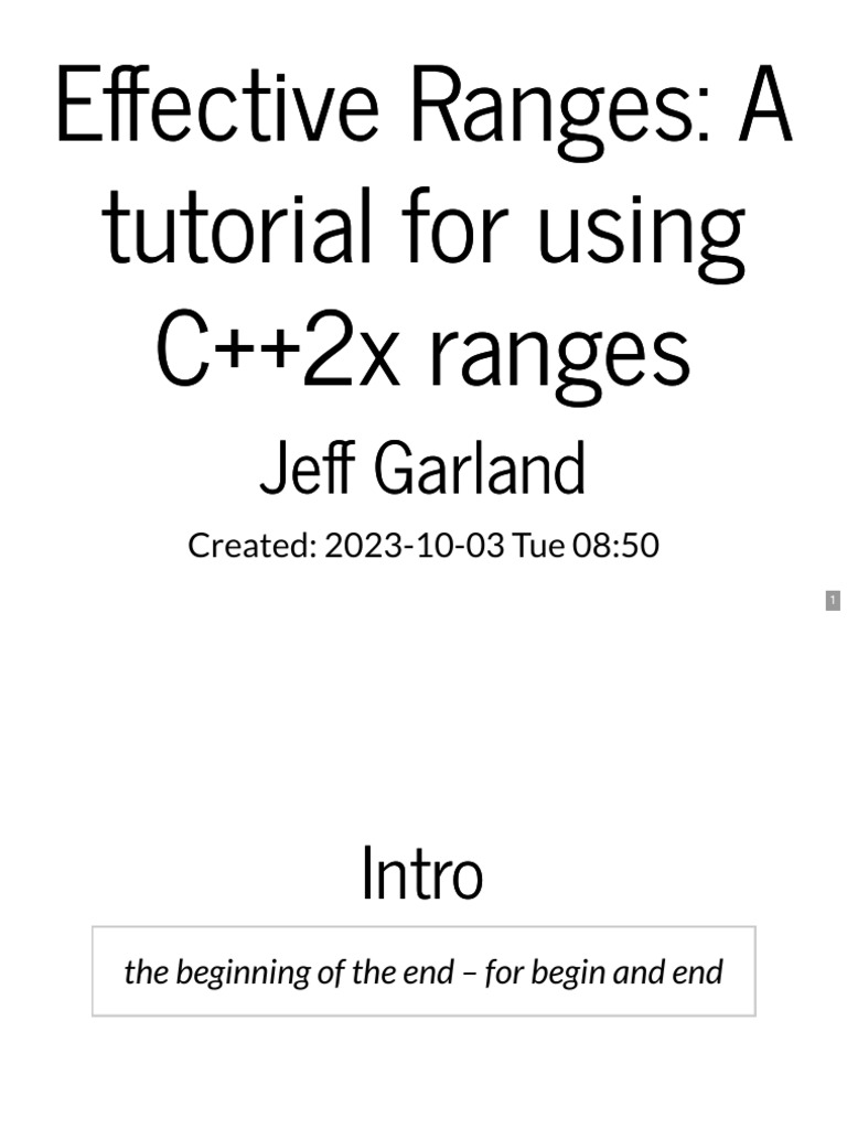 Effective Ranges Cppcon2023 | PDF | Programming Paradigms | Computer Programming