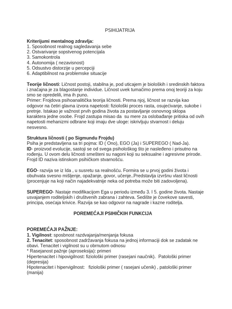 PSIHIJATRIJA | PDF