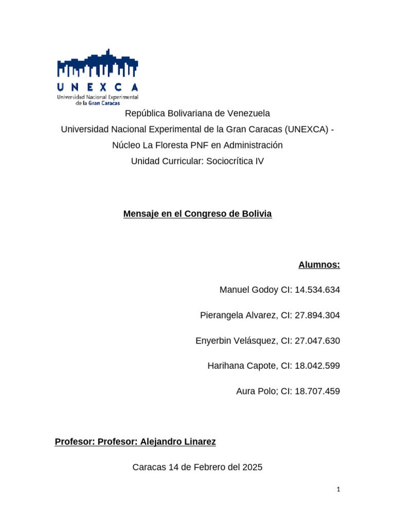 Discurso de Bolívar en el Congreso de 1826 | PDF | Bolivia | República