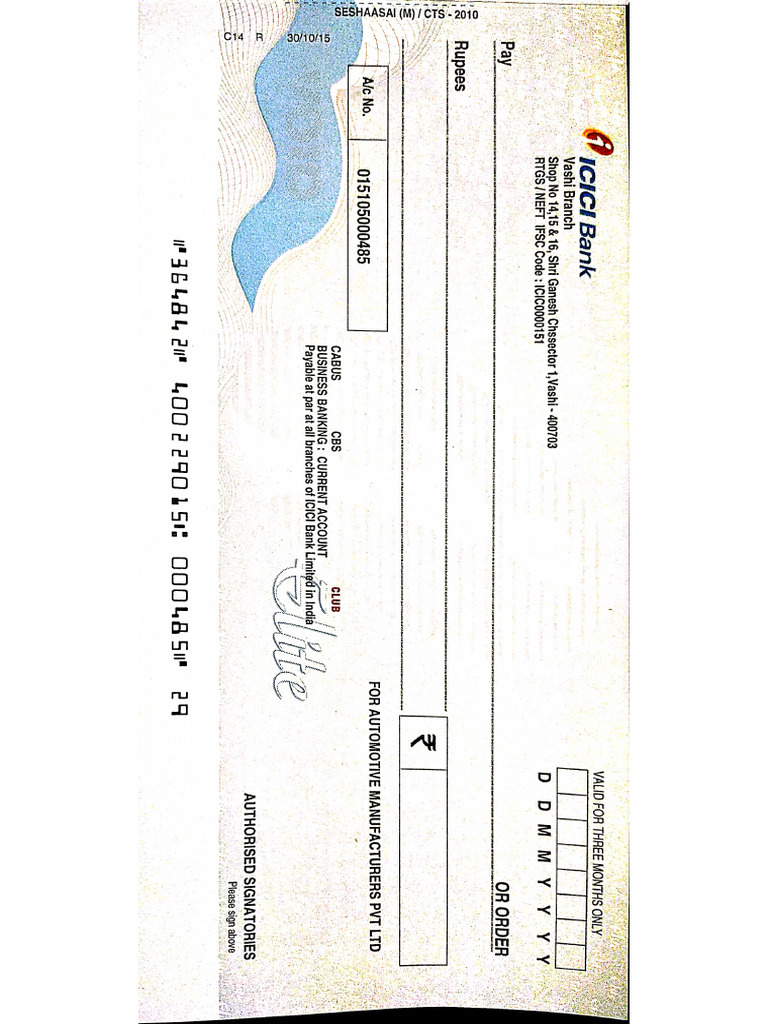 Cancelled Cheque | PDF