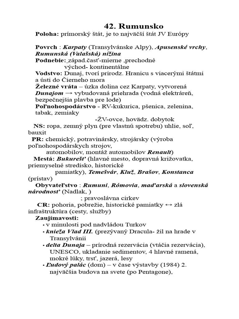 Rumunsko | PDF