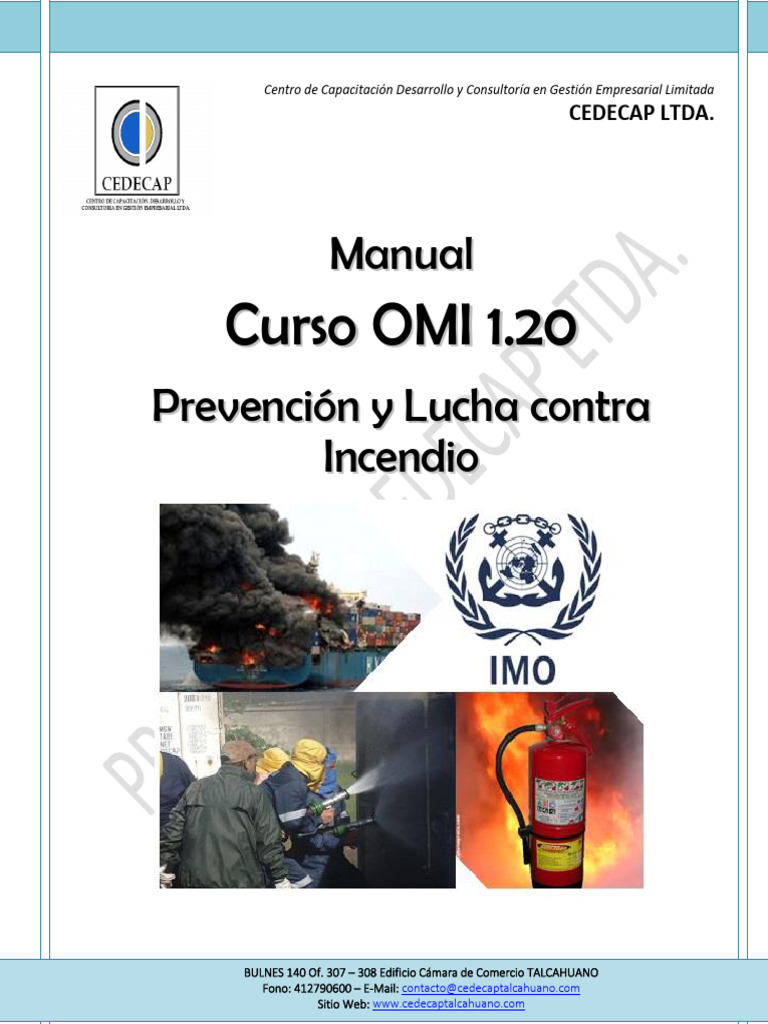 Manual OMI 1.20, Prevención y Lucha Contra Incendio | PDF | Combustión | Oxígeno