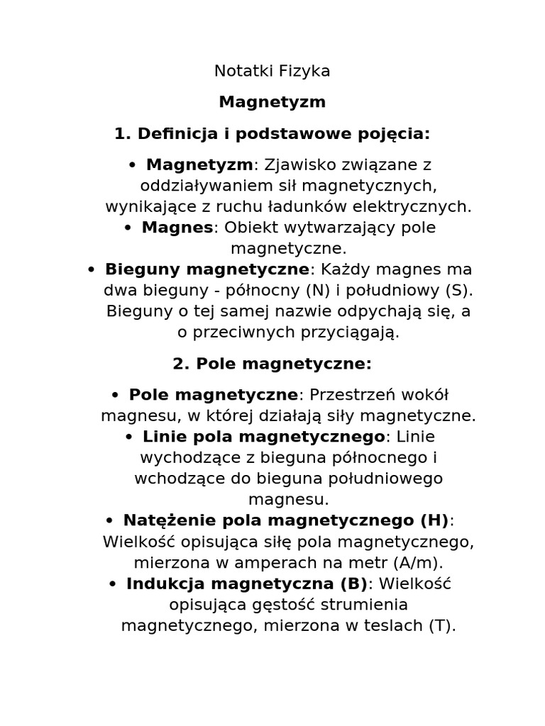 Notatki Fizyka | PDF