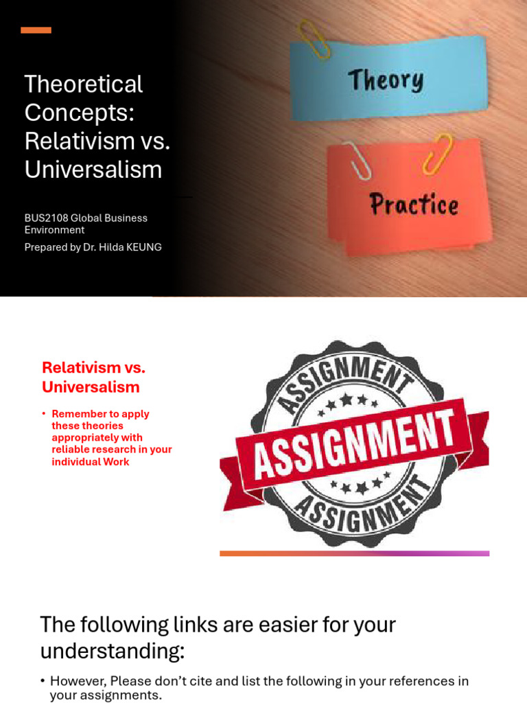 GBE 5b. IW Use - Universalism vs. Relativism | PDF | Relativism ...