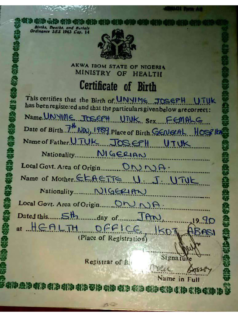 Birth Cert | PDF