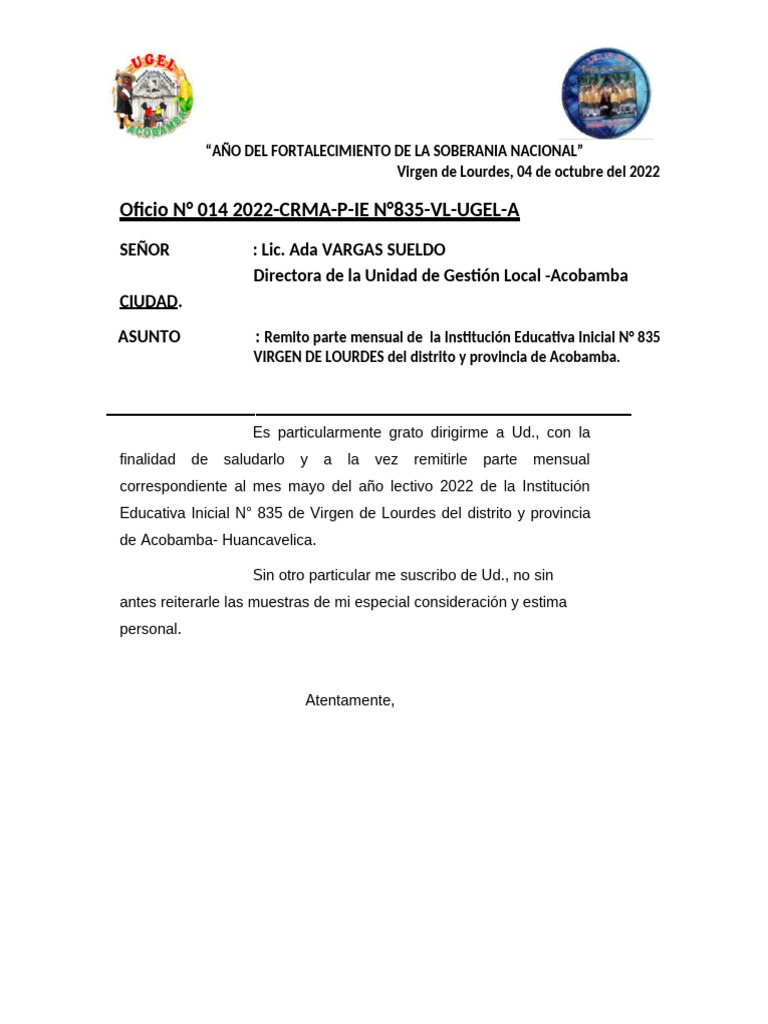 Oficio Virgen 2022 | PDF