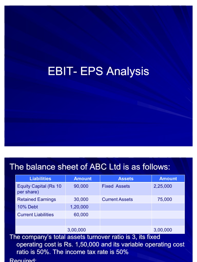 EBIT and EPS Analysis Overview | PDF