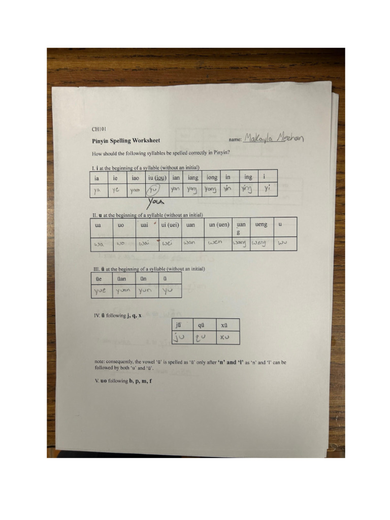 My Spelling Worksheet | PDF