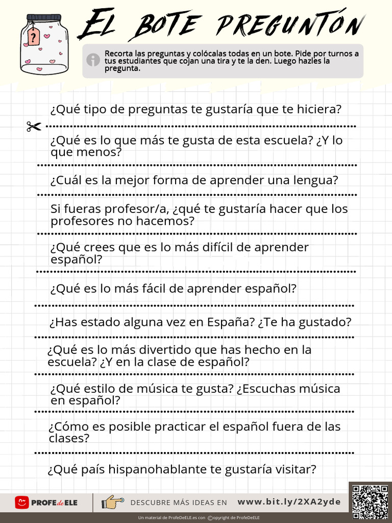 Actividades con el Bote Preguntón | PDF
