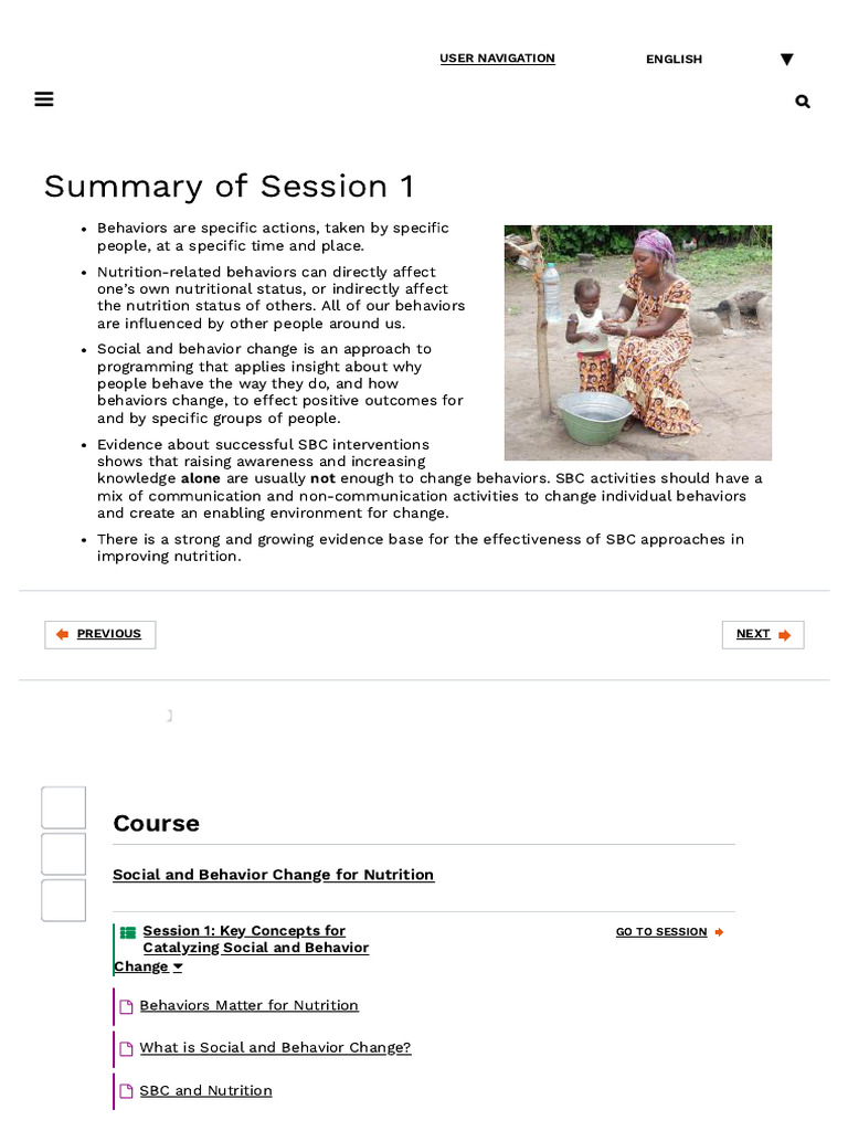 Summary of Session 1: Course | PDF | Behavior | Information