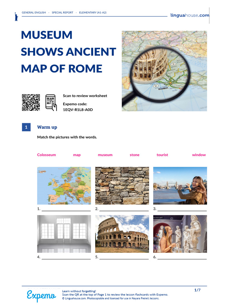 Ancient Map of Rome Museum Guide | PDF | Grammar | Linguistics