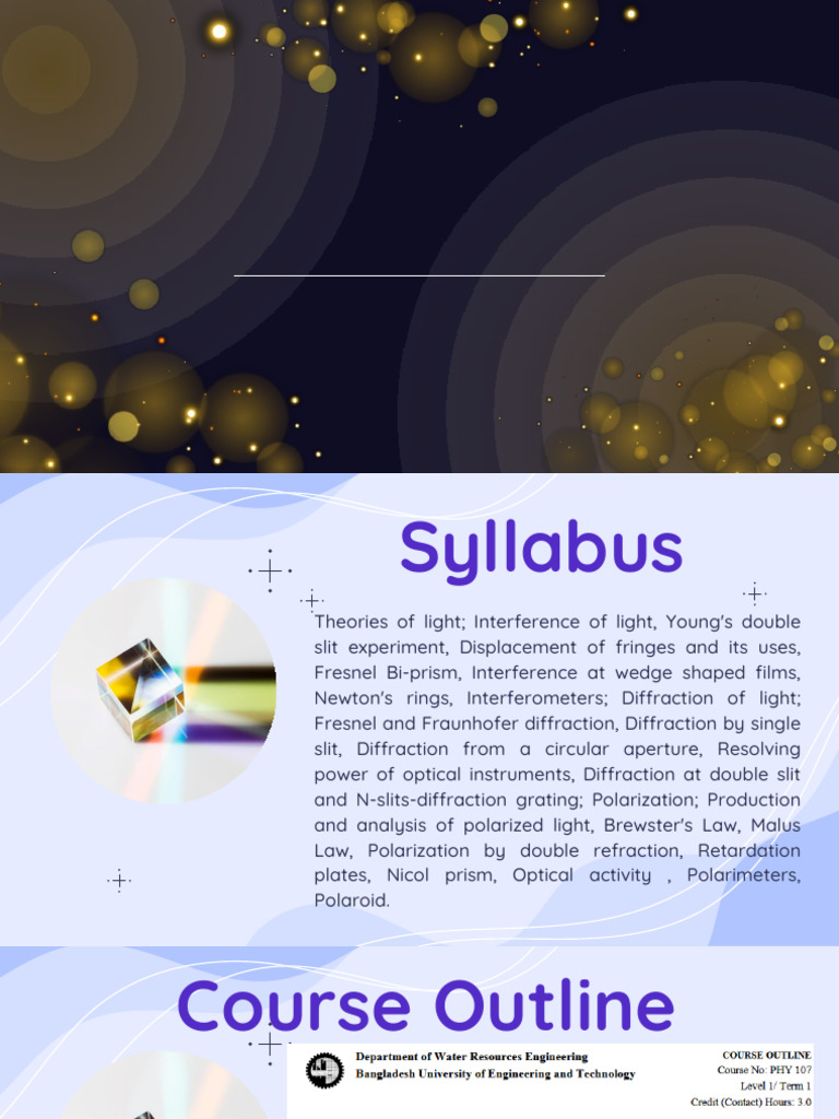 Physical Optic Interference | PDF | Diffraction | Optics