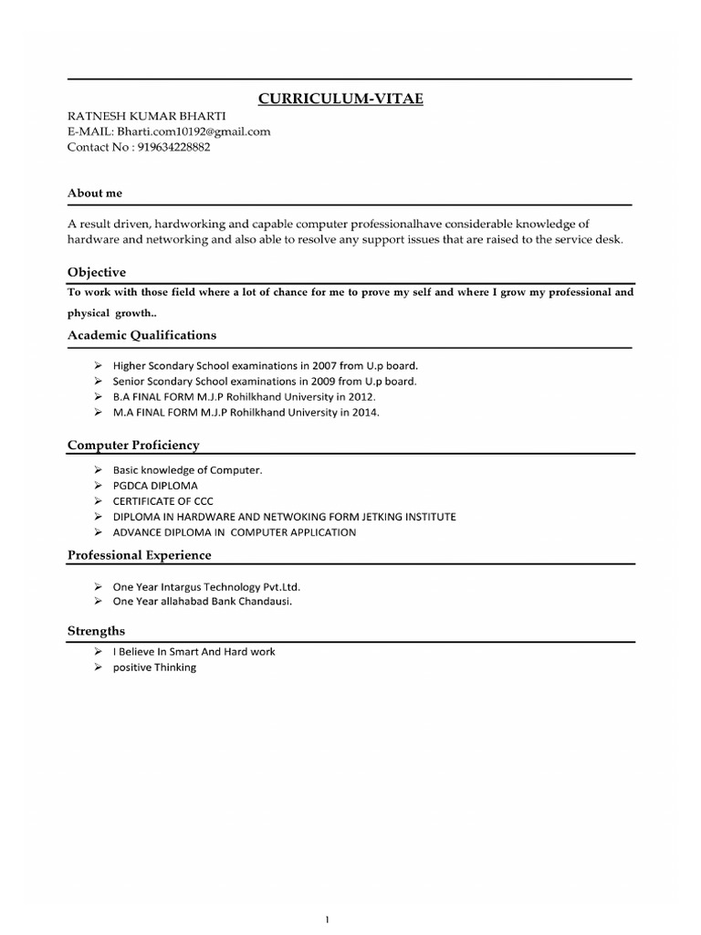 Ratnesh Bharti_Resume (1) | PDF
