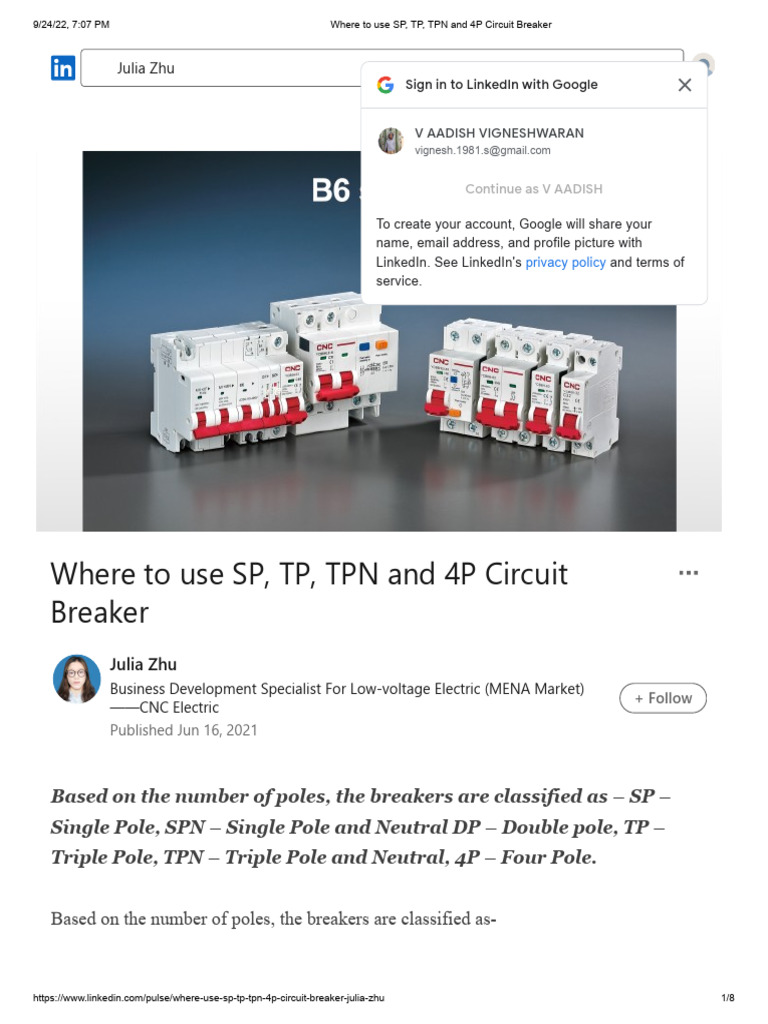 Using SP, TP, TPN, and 4P Breakers | PDF | Equipment | Electric Power ...