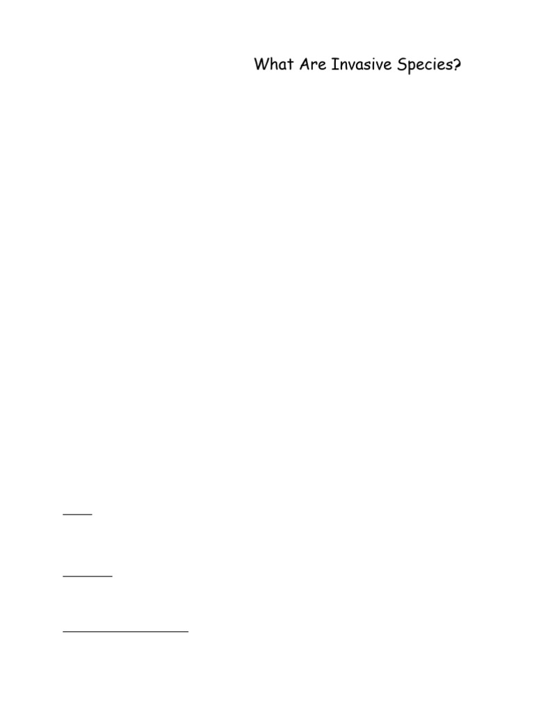 Invasive Species - Activity - 1 | PDF | Invasive Species | Introduced ...