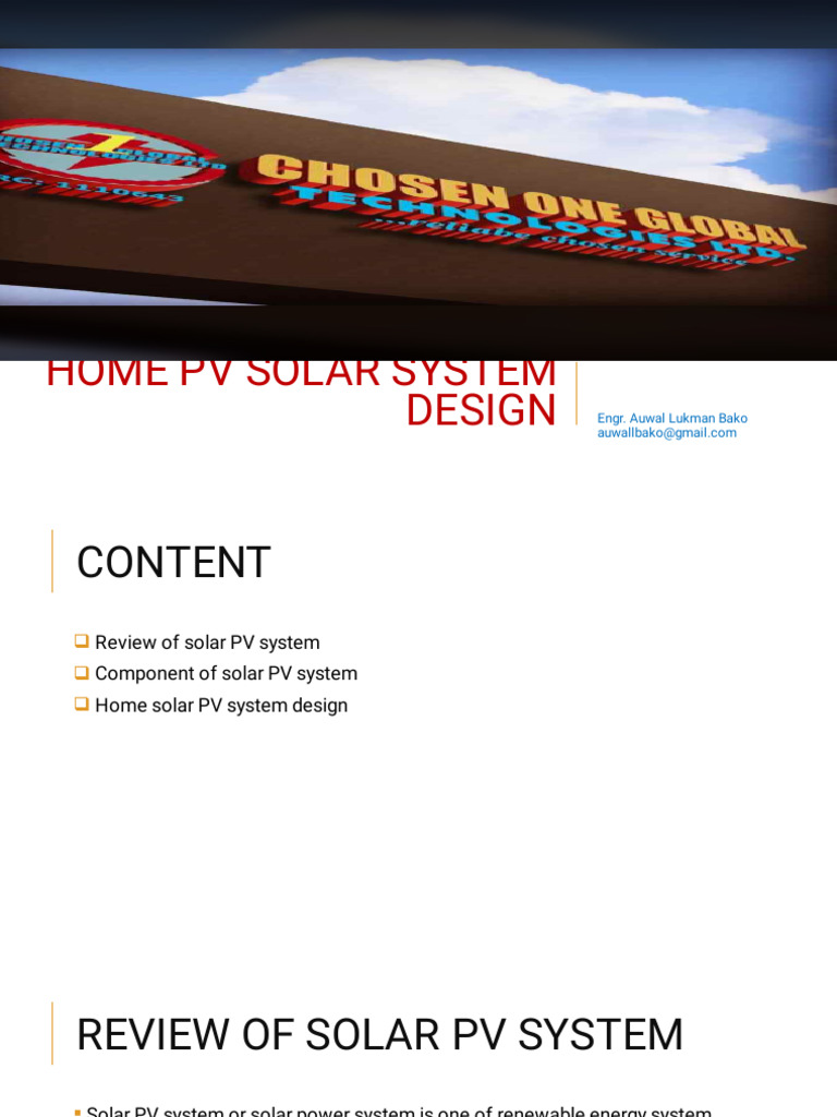 (1) Solar pv system design | PDF | Photovoltaic System | Photovoltaics