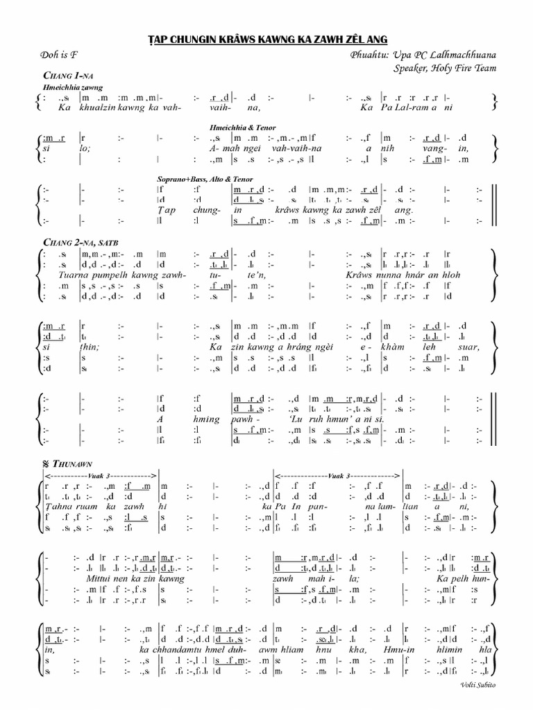 Tap Chungin Kraws Kawng Ka Zawh Zel Ang | PDF