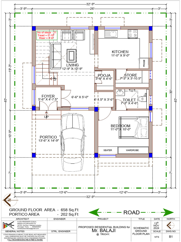Schematic Ground Floor Plan - B1 | PDF | Stairs