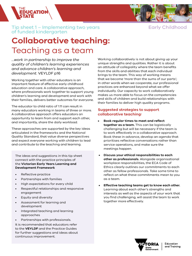 Collaborative Teaching - Teaching As A Team | PDF | Learning ...