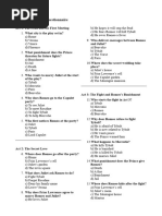 Romeo and Juliet Exam | PDF | Characters In Romeo And Juliet | Romeo ...