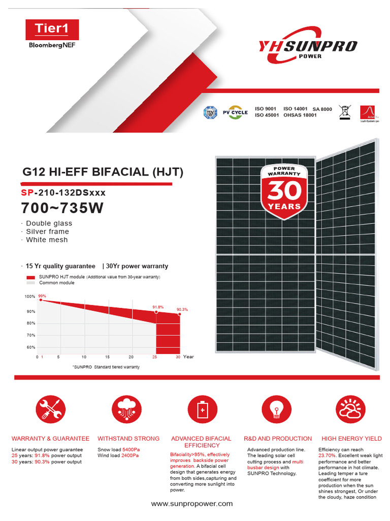 【HJT】SP-210-132DSxxx （690-725W) 银框白网格-35mm (BNPI) | PDF | Electricity | Electrical Engineering