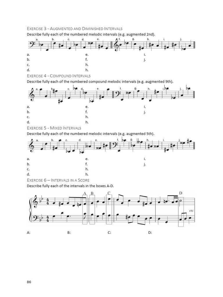 Mixed Intervals Exercises | PDF