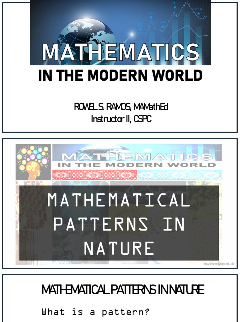 Mathematics in The Modern World Mathematical Patterns in Nature | PDF ...