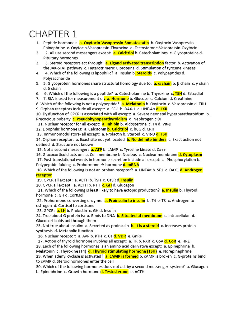 Endokrinology MCQ | PDF | Thyroid | Hypothyroidism