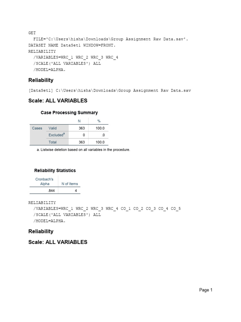 spss output | PDF | Errors And Residuals | Multicollinearity