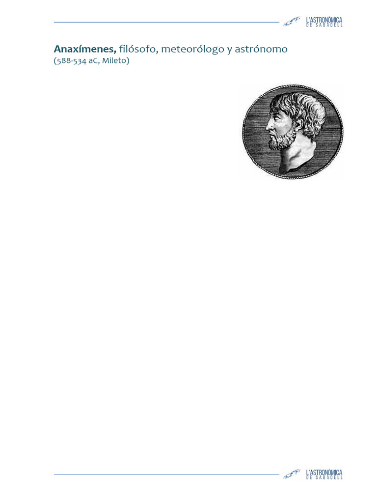 Anaxímenes: Filosofía y Meteorología | PDF