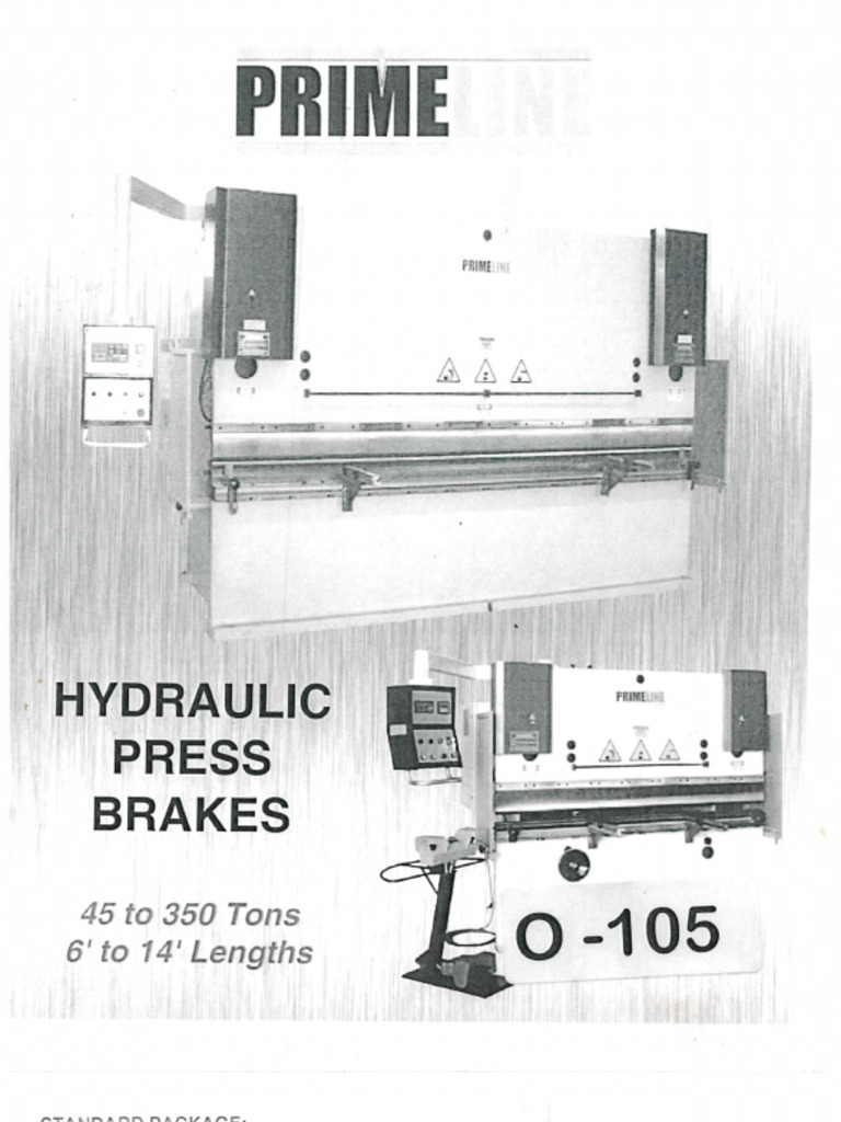 Primeline Press Brake Manual | PDF