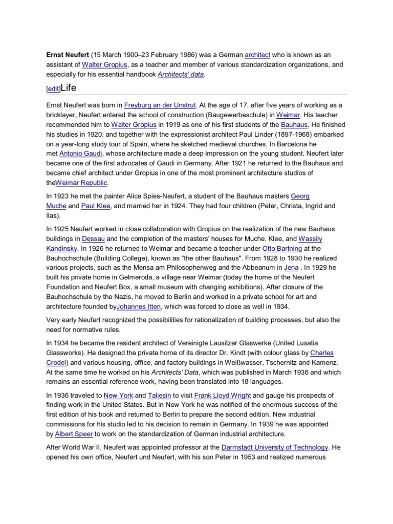 Ernst Neufert | PDF