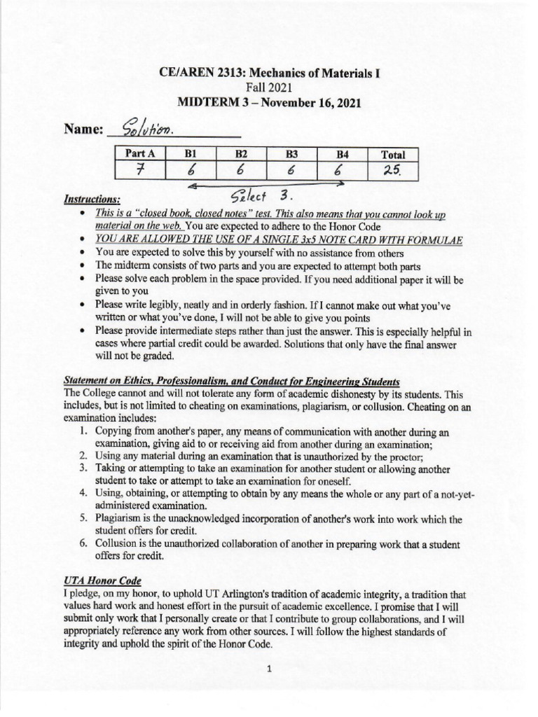 Fall 2021 - Midterm 3 | PDF