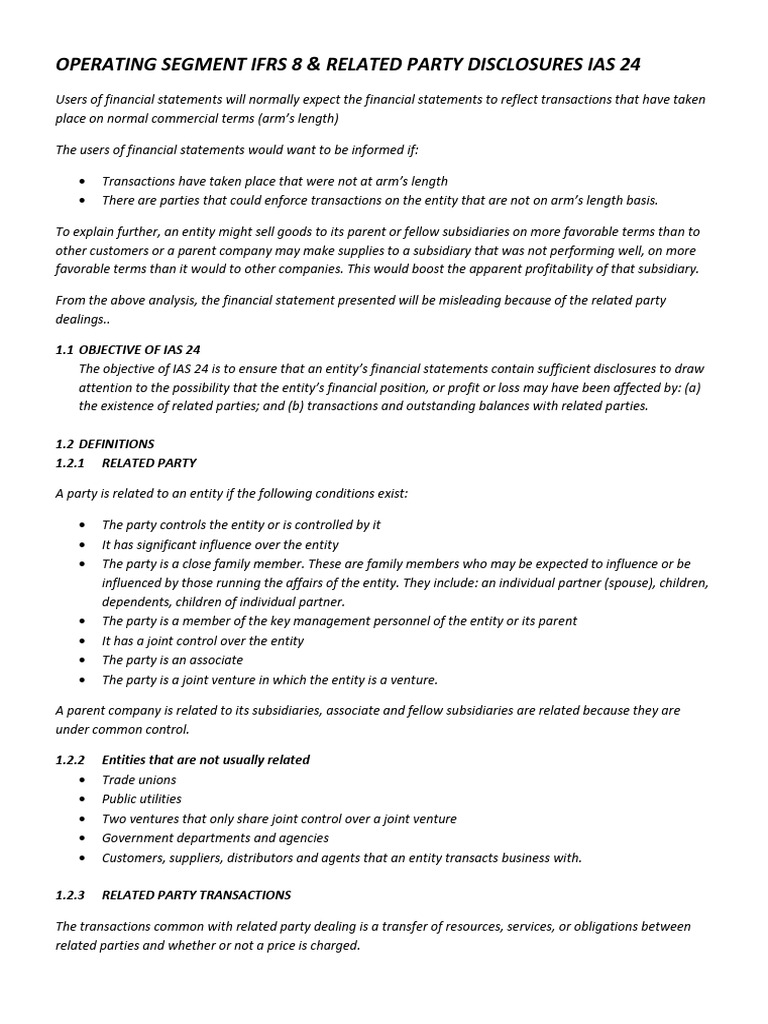 Operating Segment Ifrs 8 | PDF | Revenue | Expense