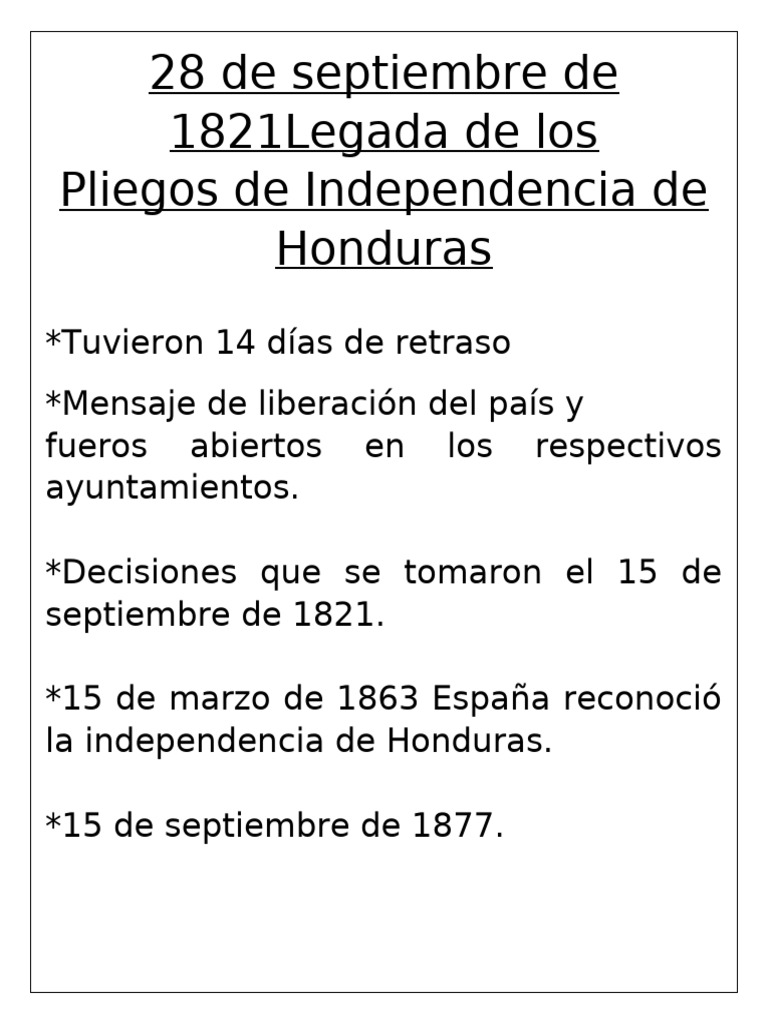28 de Septiembre de 1821legada de Los | PDF