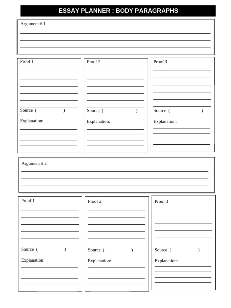 General Essay Planner | PDF