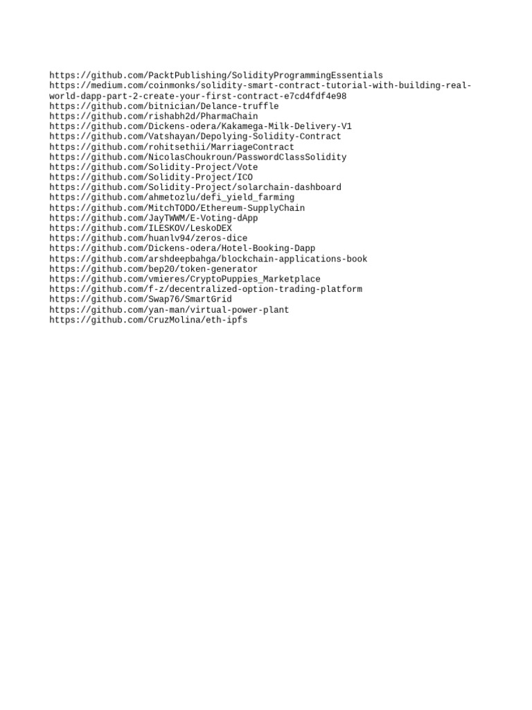 Solidity Projects | PDF