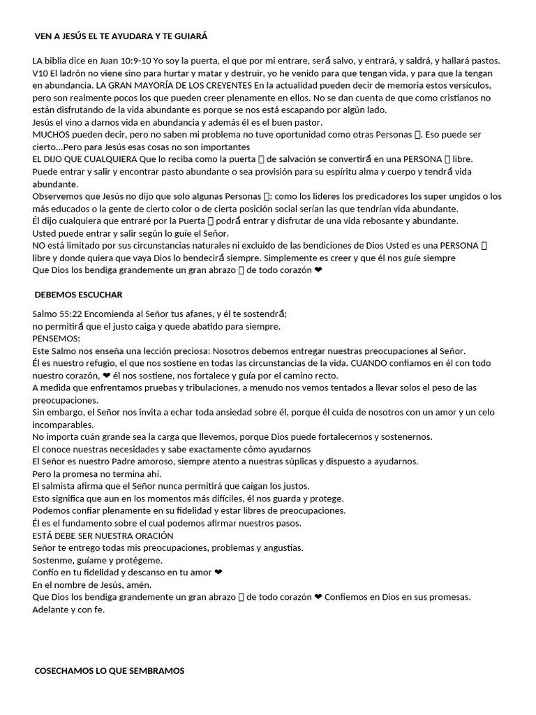 Vida Abundante a Través de Jesús | PDF | Jesús | Salmos