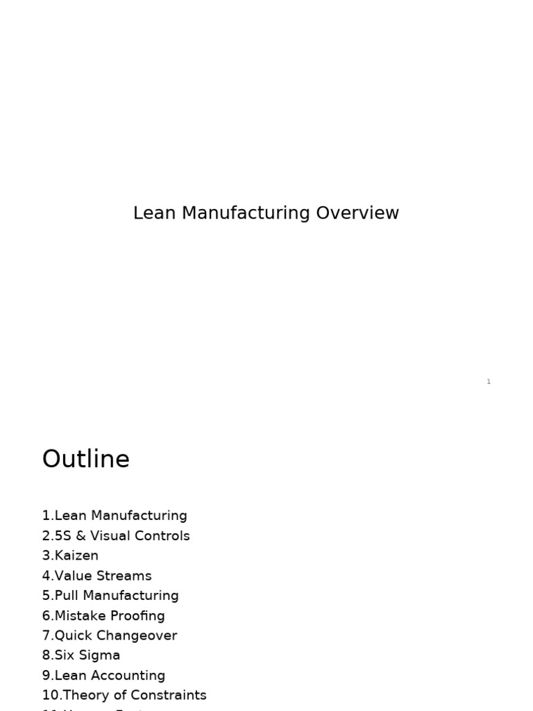 Lean_Manufacturing | PDF | Lean Manufacturing | Secondary Sector Of The Economy