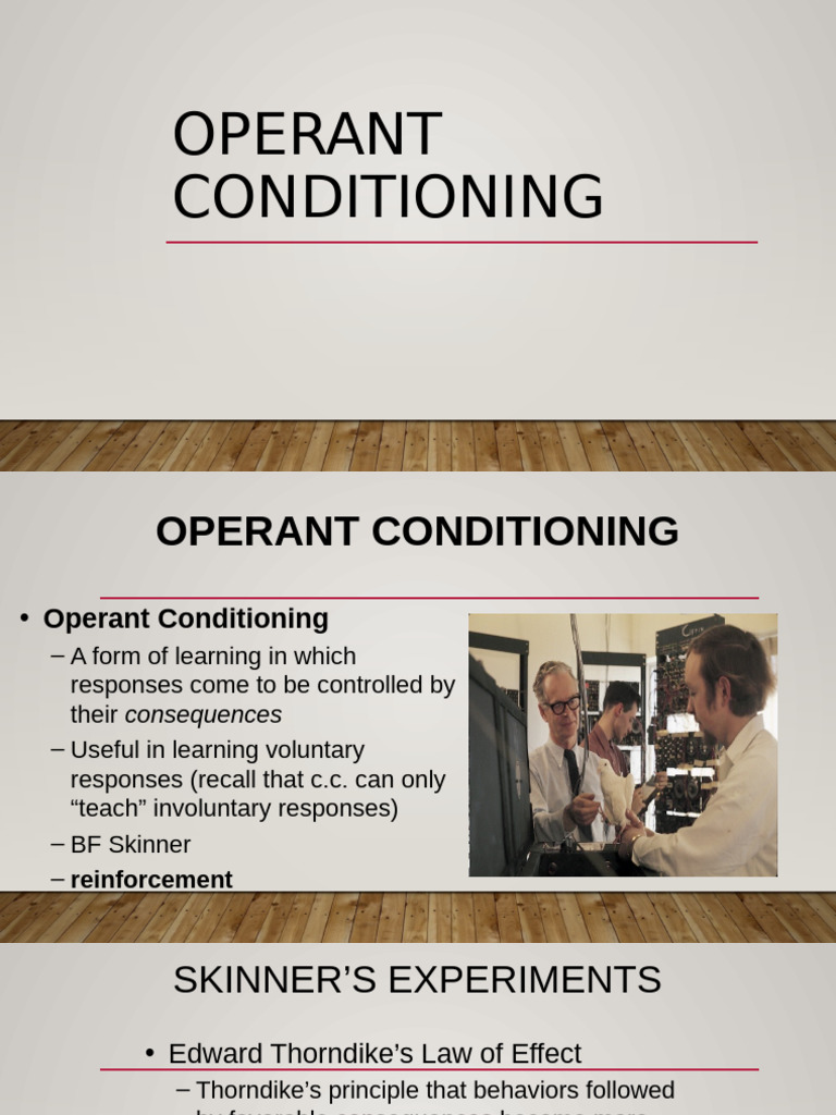 Operant Conditioning 1 | PDF | Reinforcement | Behavior Modification