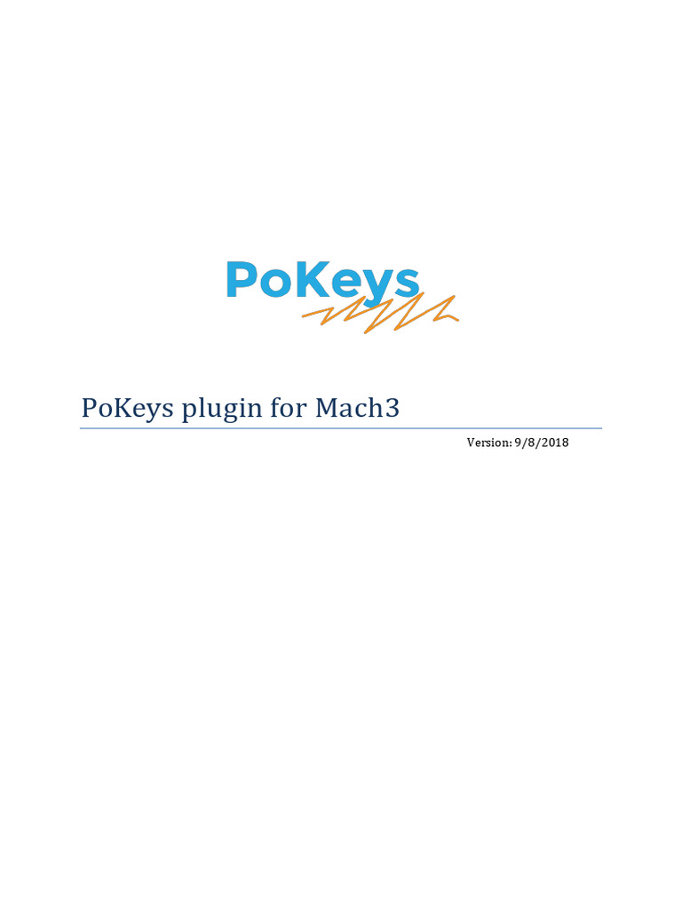 PoKeys Mach3 plugin manual | PDF | Computer Keyboard | Electricity