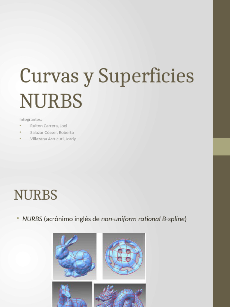 Curvas y Superficies NURBS | PDF | Dibujo técnico | Geometría