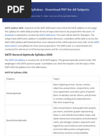 Gate 2025 Cse Syllabus | PDF