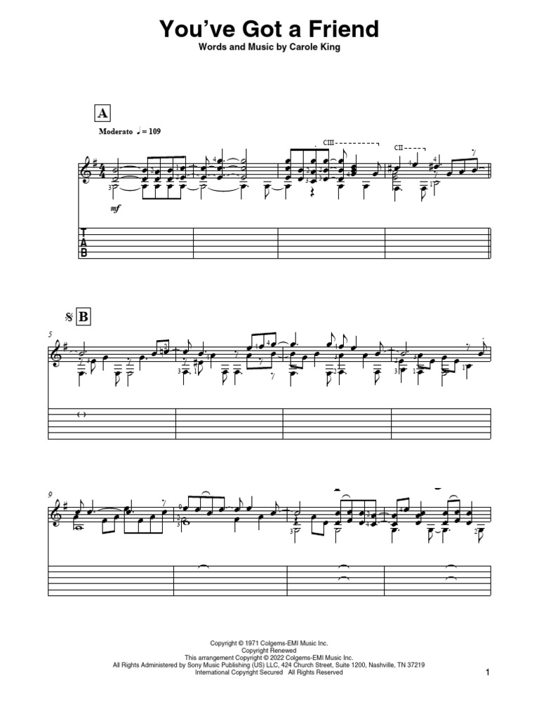 Youve Got A Friend Arr David Jaggs | PDF