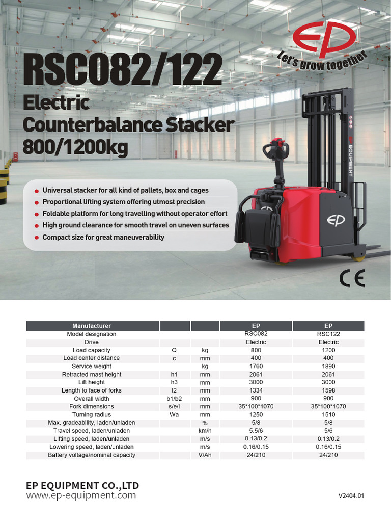 02 - RSC082,122 (EN) Brochure | PDF | Battery Charger | Pallet